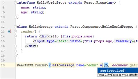 Typescript React Tsx Component Does Not Suggest Props Ides Support