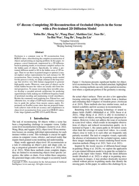 O2 Recon Completing 3d Reconstruction Of Occluded Objects In The Scene With A Pre Trained 2d