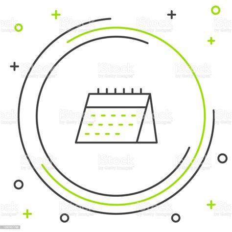 Het Pictogram Van De Lijnkalender Dat Op Witte Achtergrond Wordt