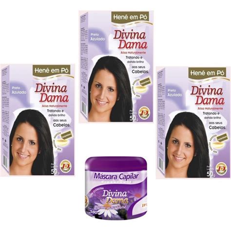 Hene Em Po X G Divina Dama Preto Azulado Mascara Incolor Parcelamento Sem Juros