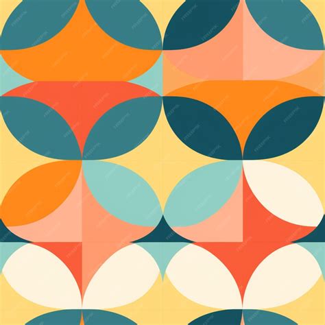 A Close Up Of A Colorful Geometric Design With A Yellow Background Generative Ai Premium Ai