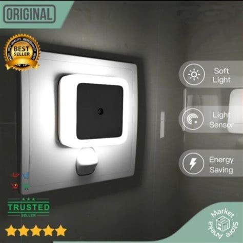 Lampu Tidur LED Sensor Otomatis Lampu Menyala Ketika Ruangan Gelap Dan Mati Otomatis Ketika