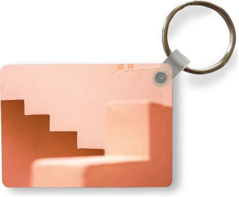 Sleutelhanger Architectuur Trappen Pastel Roze Uitdeelcadeautjes Plastic Bol