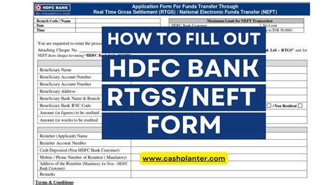 Easy Hdfc Bank Rtgs Form Filling Cash Planter The Ultimate Guide To Growing Your