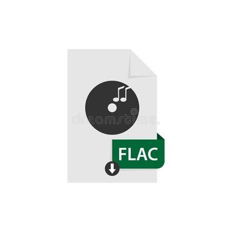 Flac Download Audio File Format Vector Stock Vector Illustration Of