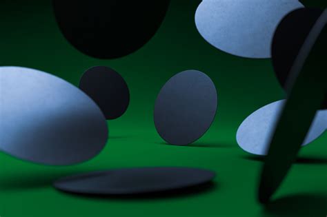 녹색 배경에 빈 떨어지는 검은 둥근 맥주 코스터 템플릿 공간을 복사합니다 빈 공간 3d 렌더링 형판에 대한 스톡 사진 및 기타 이미지 Istock