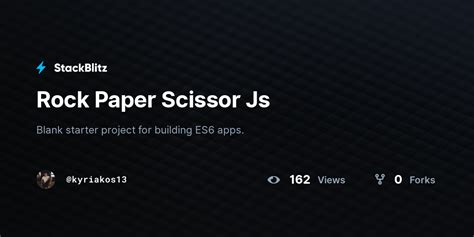 Rock Paper Scissor Js StackBlitz