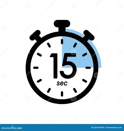 30 Seconds On Stopwatch Icon In Flat Style Clock Face Timer Vector