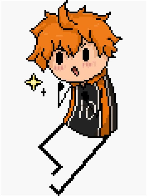 Pixel Hinata Sticker By Sparrowe26 Redbubble