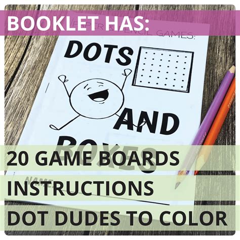 Dots And Boxes Game Templates Easy Morning Work And Early Finisher