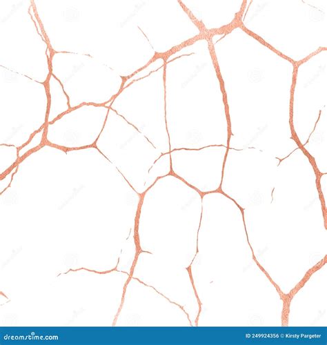 Japanese Kintsugi Pattern Background Cartoon Vector