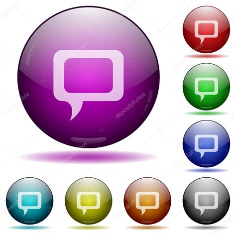 Comment Glass Sphere Buttons Stock Vector By Renegadehomie 107031424