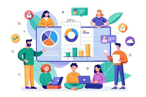 A Diverse Team Collaborates Around A Customizable Cohort Analysis Dashboard Discussing Data