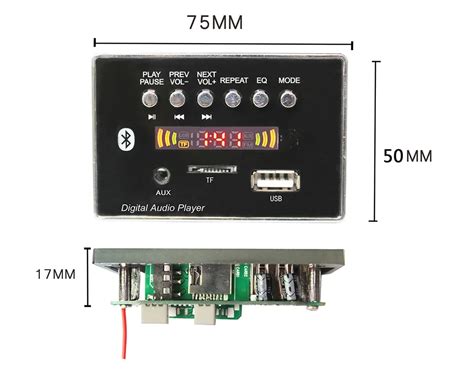 Kit Dekoder Audio 5v Bt Usb Modul Papan Sirkuit Pemutar Mp3 Fm Buy Bt Usb 5 V Audio Decoder