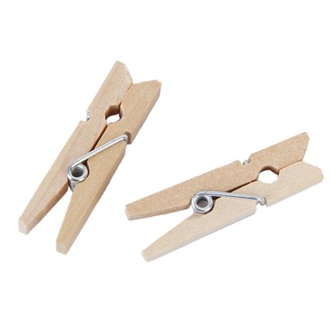 Approx50pcs Multifunctional Wooden Laundry Pegs Clothes Paper Clips Ed