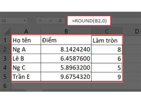 Hàm Round trong Excel Hướng dẫn cách làm tròn số dễ hiểu nhất