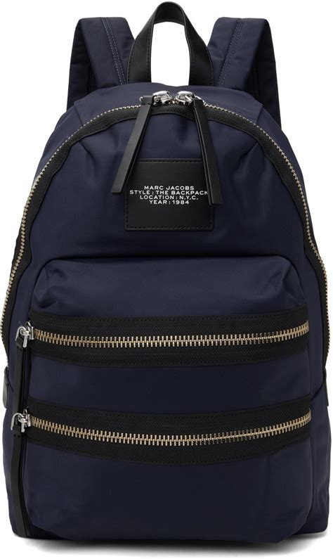 Marc Jacobs Navy The Biker Nylon Large Backpack In Blue Lyst