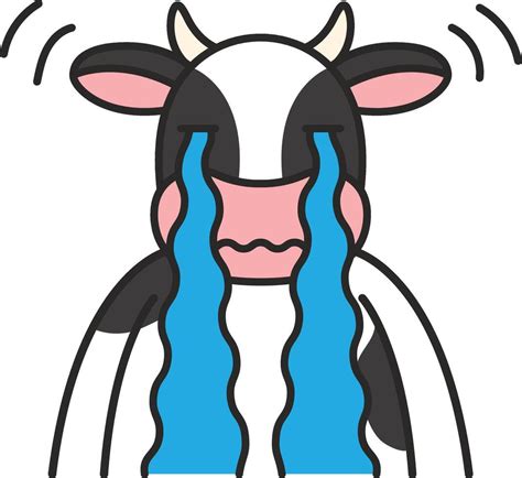 Cute Cow Sticker 46442227 Vector Art At Vecteezy