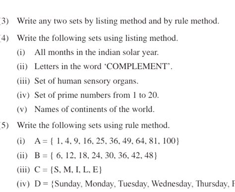 Write Any Two Sets By Listing Method And By Studyx