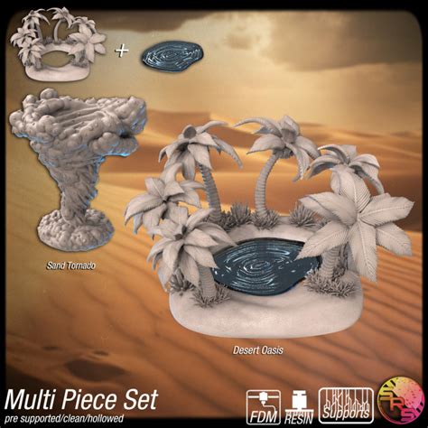 3d Printable Desert Terrain Set By Sync Ratio Systems