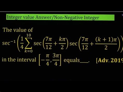 IIT JEE Advanced PYQ Inverse Trigonometry YouTube