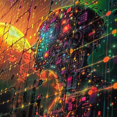 Futuristic Tech Background With Colorful Circuit Patterns And Glowing Elements Generative Ai