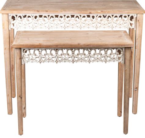Homeview Design Set Of Console Tables W Laser Cut Stands Shopstyle