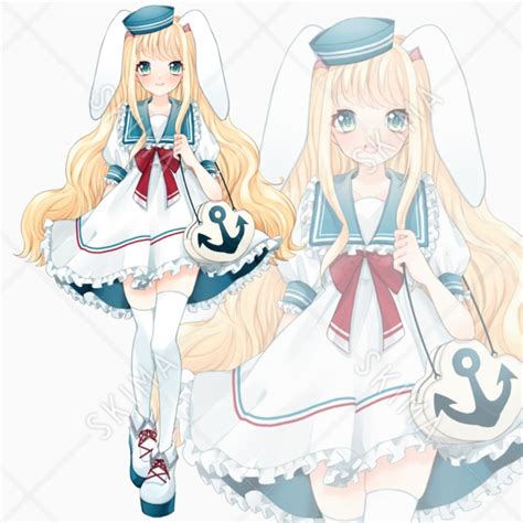 値下げうさ耳女の子 スキマ イラスト依頼キャラ販売ならSKIMA