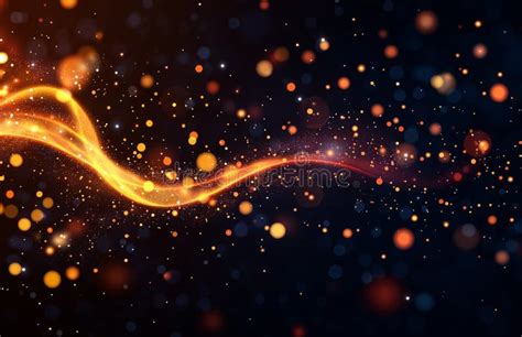 Vibrant Abstract Background With Glowing Orange And Yellow Particles