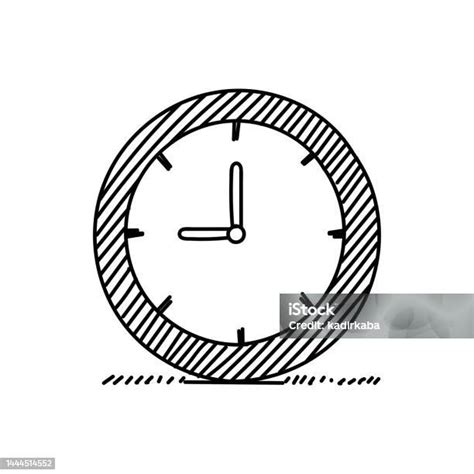 시계 라인 아이콘 스케치 디자인 픽셀 완벽 편집 가능한 스트로크 시간 관리 검은색에 대한 스톡 벡터 아트 및 기타 이미지 검은색 계시기 그리기 Istock