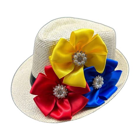 Colombian Venezuelan And Ecuadorian Flag Colors Fedora Hat
