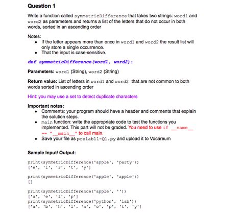 Solved Question 1 Write A Function Called Chegg Com