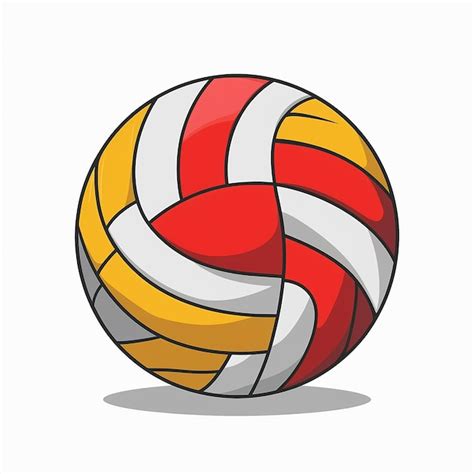Premium Vector A Yellow And Red Beach Ball With A Red And White Stripe