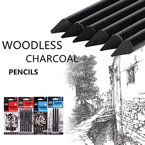 Lapiz De Carbon Sin Madera Para Dibujar Pintura Profesiona Mercado Libre