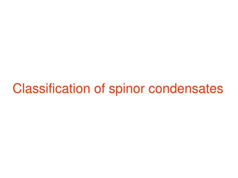Ppt Spinor Condensates Beyond Mean Field Powerpoint Presentation