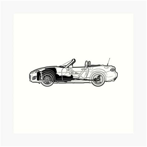 Miata Blueprint Art Prints Redbubble