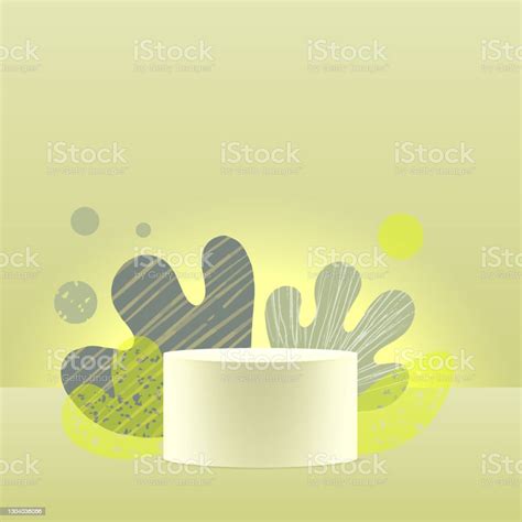 연단 웨이브 리프 스타일 자연 추상 초현실적 인 빈 장면 봄 3차원 형태에 대한 스톡 벡터 아트 및 기타 이미지 3차원 형태 건설 플랫폼 공란 Istock