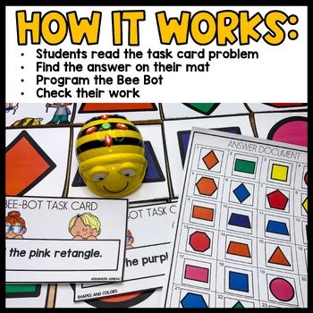 Bee Bot Printables Shapes And Colors Recognition Blue Bots Coding Mat Robotics
