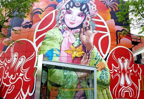 Montreal Quebec Street Art And Graffiti In The Chinatown Neighborhood