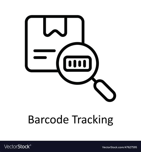 Barcode Tracking Outline Icon Design Ill Vector Image