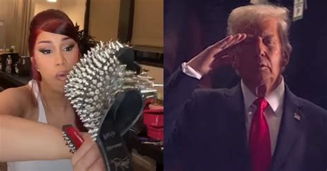 Cardi B Says Trump Ruined Her 3000 Shoes At Super Bowl