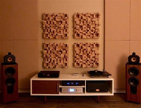 Acoustic Skyline Sound Diffuser Diffusor Wood Studio Treatment Panel