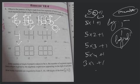 exercise 12 41 observe the patterns of digits made from line segments o