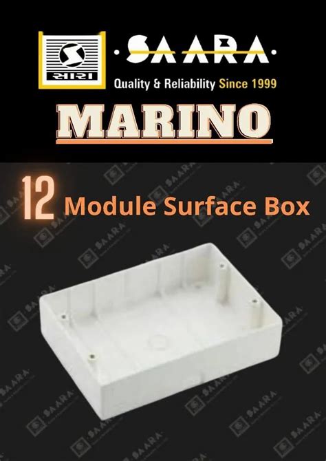 Saara White 12 Module Plastic Surface Box At ₹ 61piece In Ahmedabad