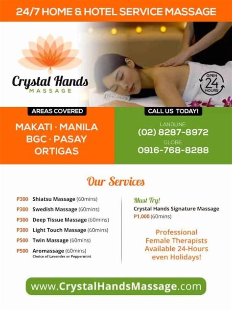 Crystal Hands Massage Home And Hotel Service Massage In Makati City