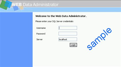 Sql Server Web Interface Web Data Administrator