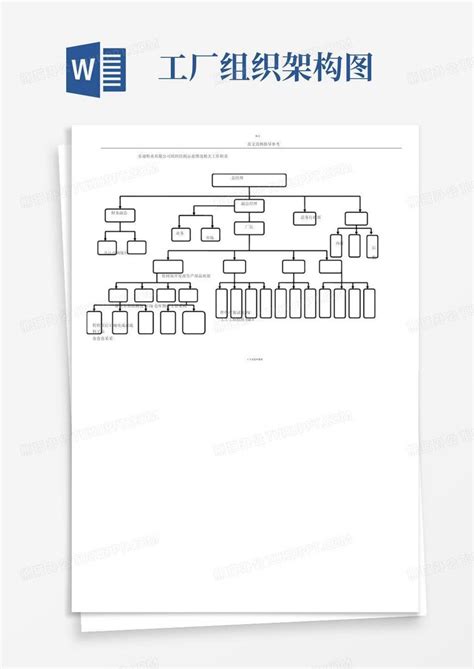工厂组织架构图word模板下载 编号lmrzozab 熊猫办公