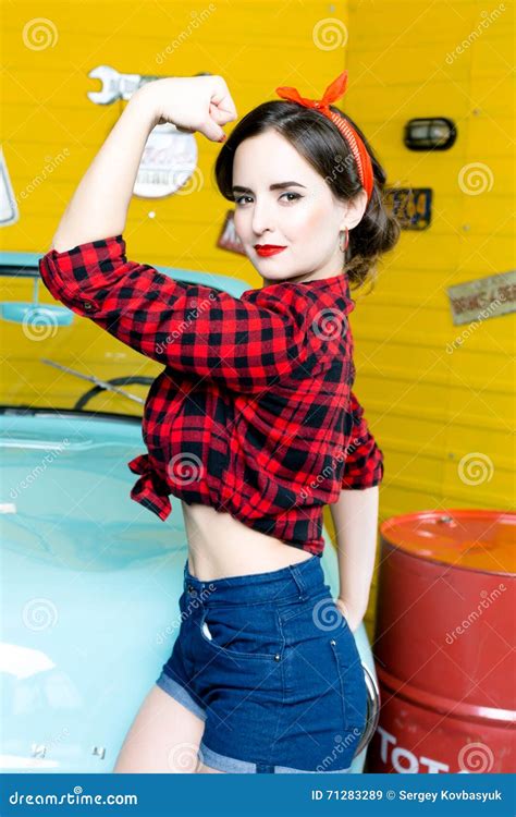 Woman With Pinup Style Stock Image Image Of Model Lips 71283289