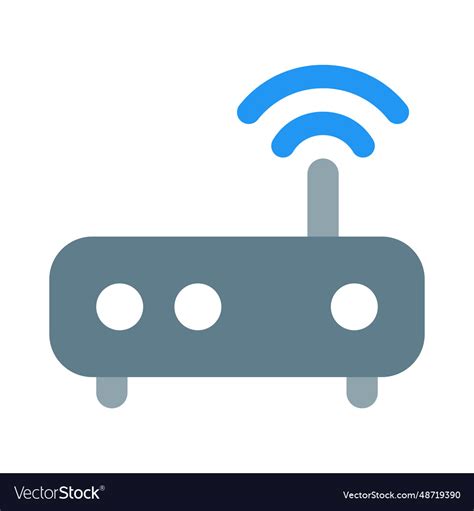 Internet Router With Basic Signal Strength Antenna