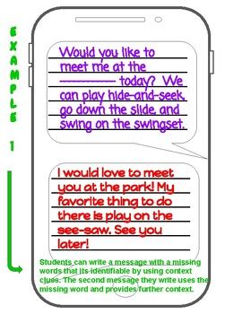 ConTEXT Clues Activity Multiple Examples For Use Of The Templates Included